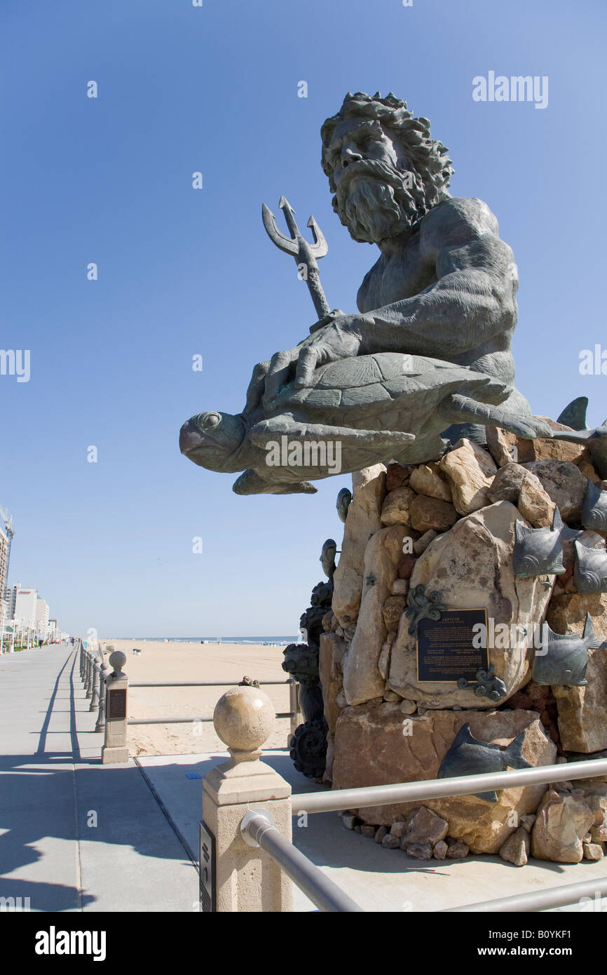 King Neptune statue, Virginia Beach, Virginia, USA Stock Photo - Alamy