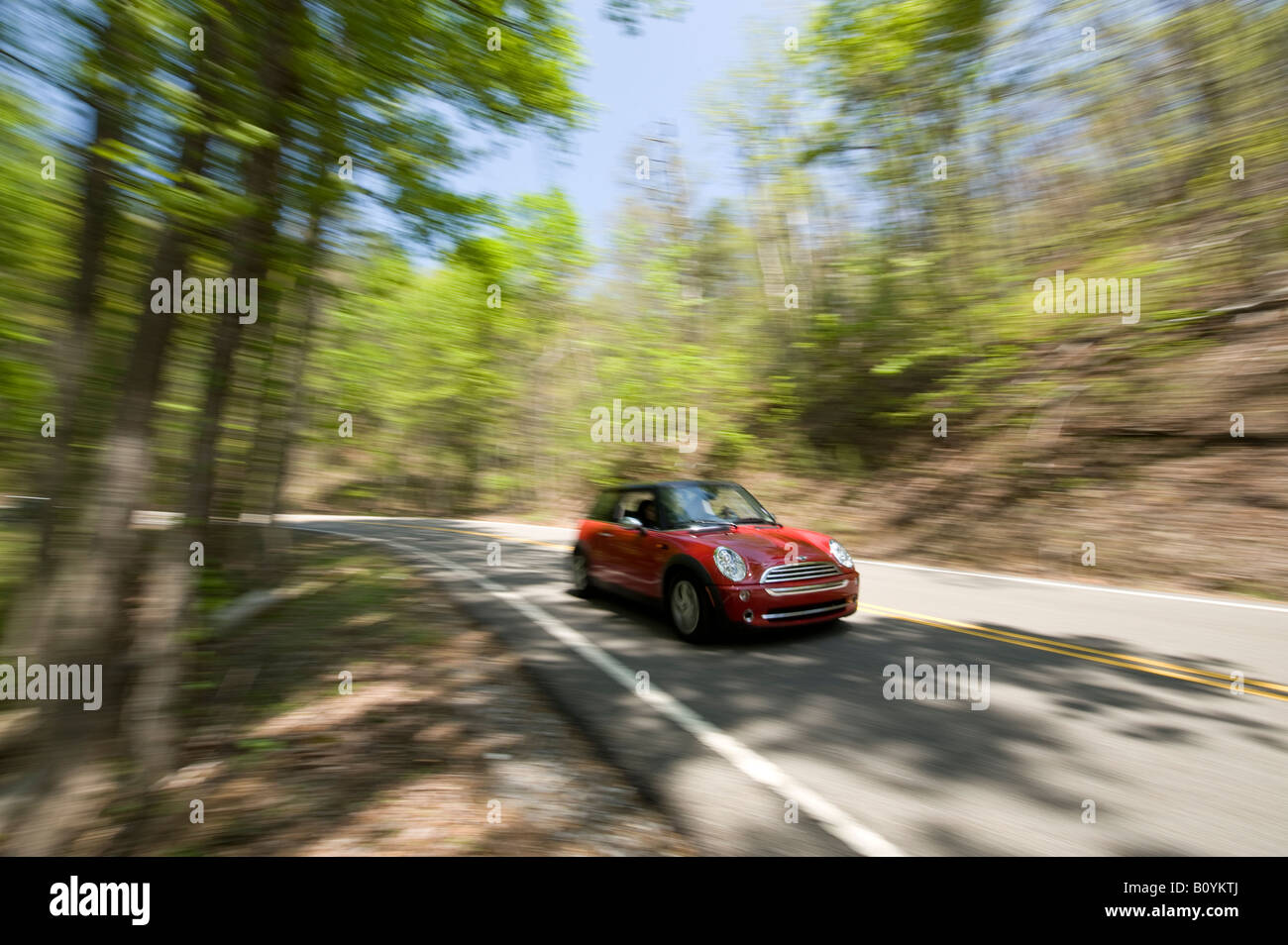 Mini Cooper on a rural road Stock Photo - Alamy