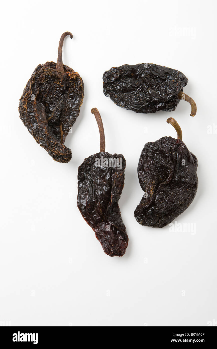 A dried Pasilla chili pepper Stock Photo - Alamy