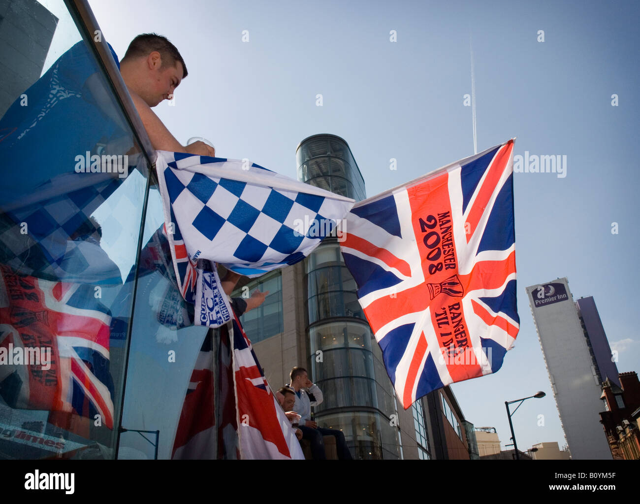 Glasgow Rangers fans in Manchester for the UEFA Cup Final Rangers 0 ...
