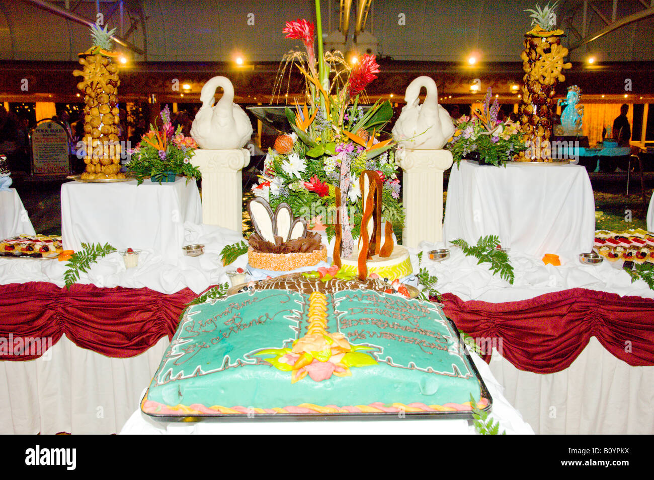 Desert buffet table display on the Holland America cruise ship ...