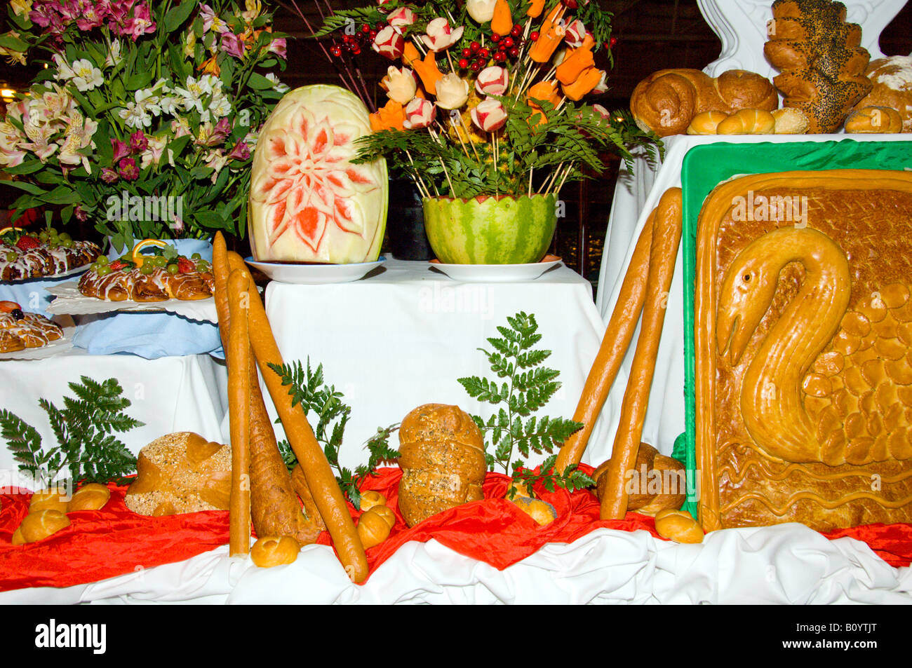 Desert buffet table display on the Holland America cruise ship ...