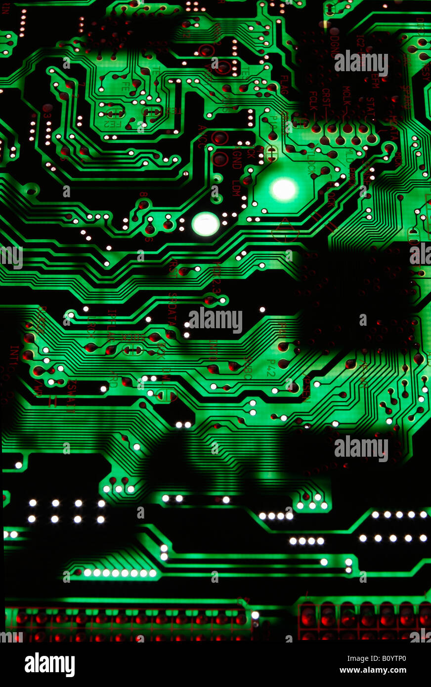 High tech printed circuit technology computer electric sylicon t hi-res ...