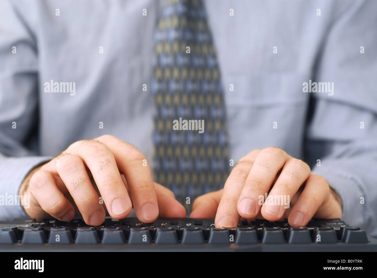 Macro men hand typing hi-res stock photography and images - Alamy