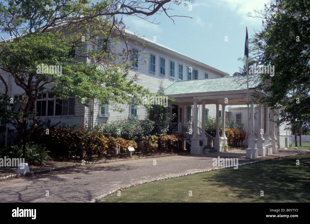 Government House or House of Culture in Belize City Stock Photo - Alamy