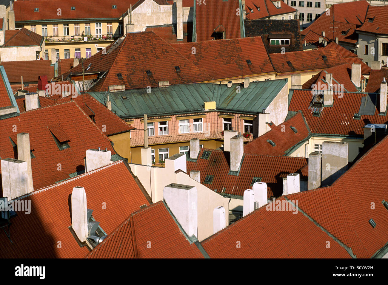 Czech Republic, Prague, old town, rooftops Stock Photo - Alamy