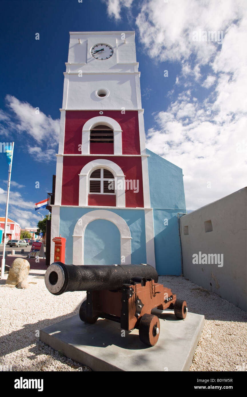 Low angle View of the Willem III Tower at Fort Zoutman Oranjestad Aruba ...
