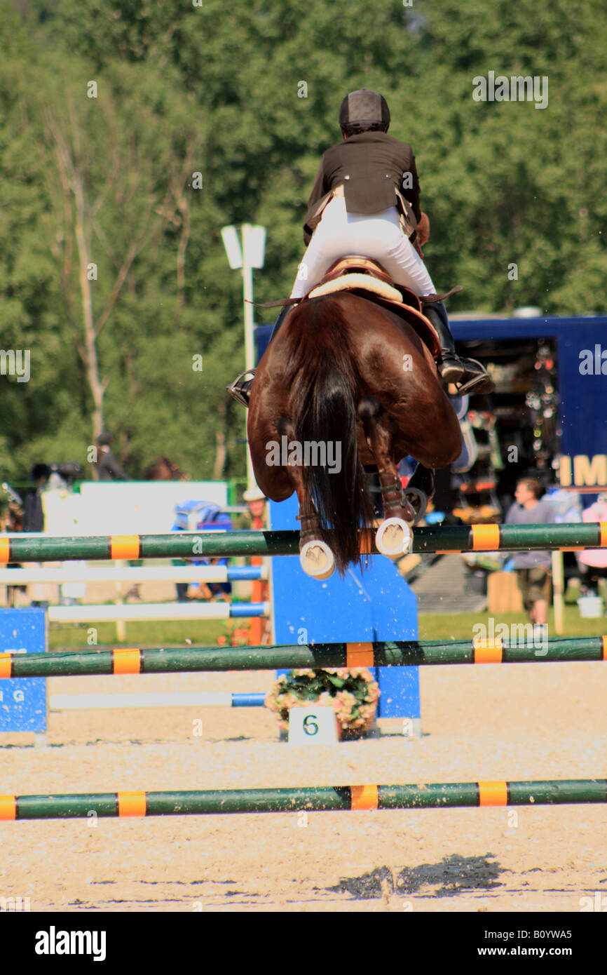 Equestrian international show jumping competition hi-res stock ...