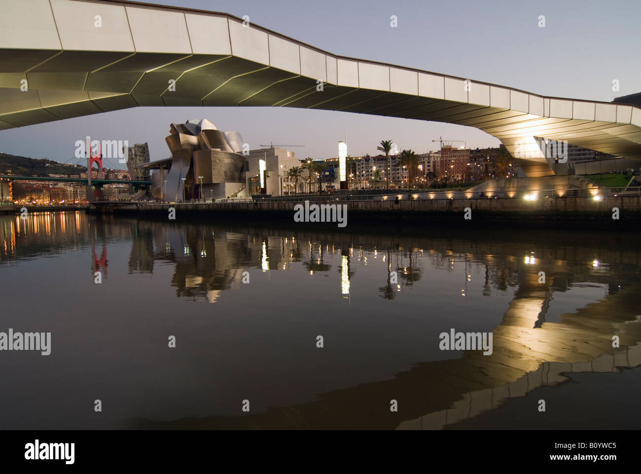 padre arrupi bridge, bilbao, spain Stock Photo - Alamy