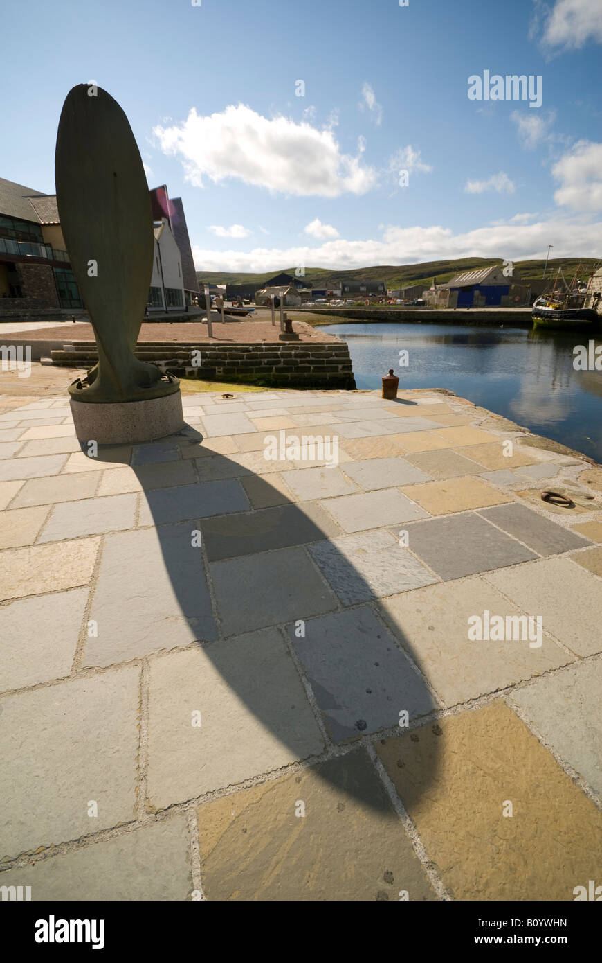 Ship's propeller blade outside the Shetland Museum and Archives, Hay's ...