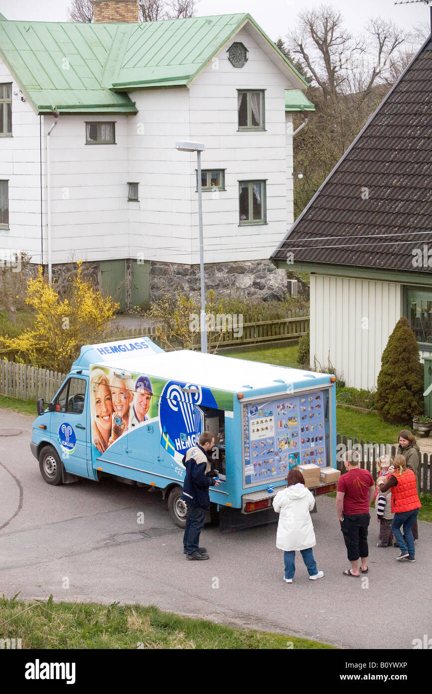 Swedish mobile ice cream vendor Stock Photo - Alamy