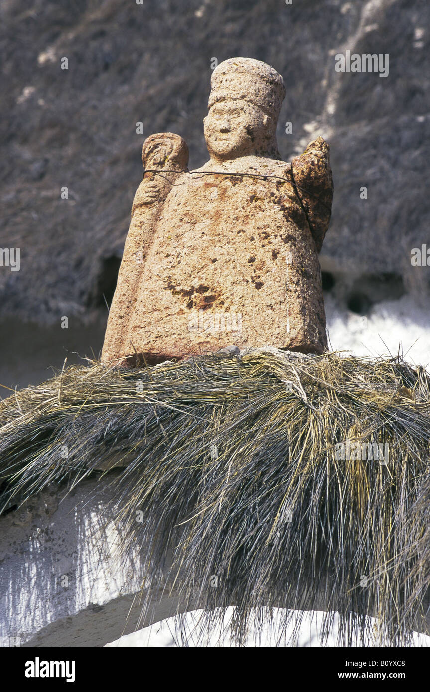 Parinacota village Andean church tower Bell Pottery figure LAUCA ...