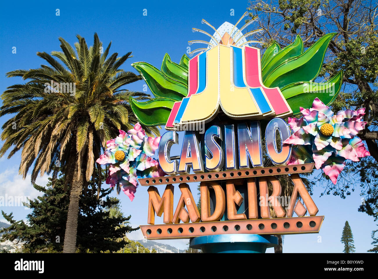 dh FUNCHAL MADEIRA Madeira Casino sign Stock Photo - Alamy