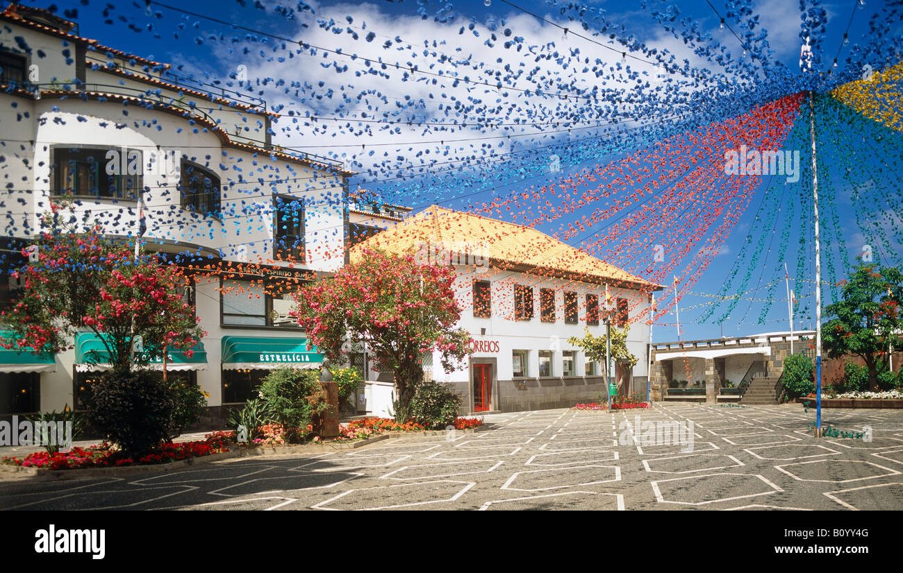 Typical square, Ribeira Brava, Madeira Stock Photo - Alamy