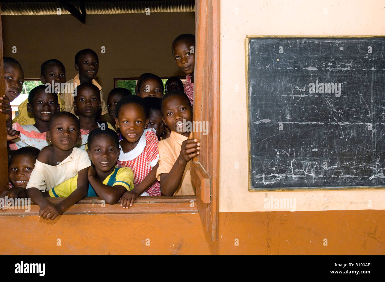 Looking Into A Classroom Window