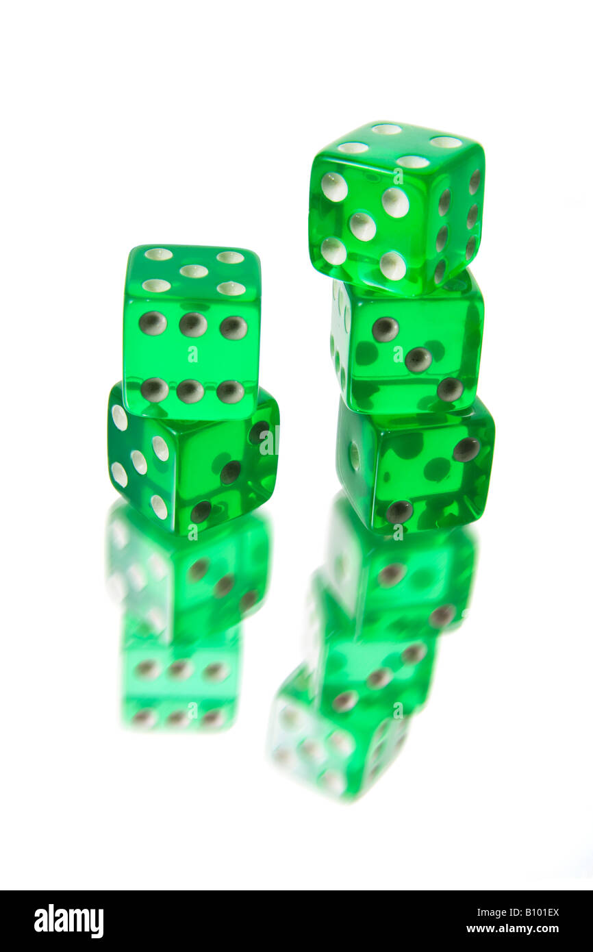 Dice with Reflection Stock Photo - Alamy