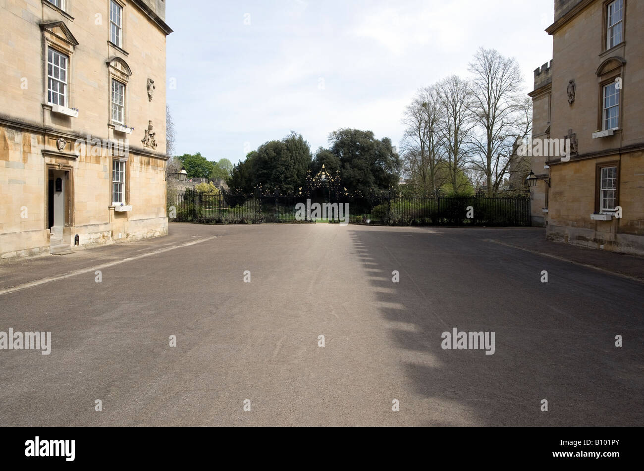 Gates to New College Garden from the Garden Quadrangle, Oxford Stock ...