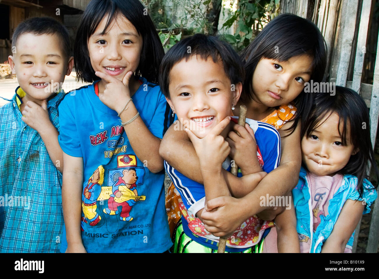 Children from the Lisu tribe in Thailand Stock Photo - Alamy