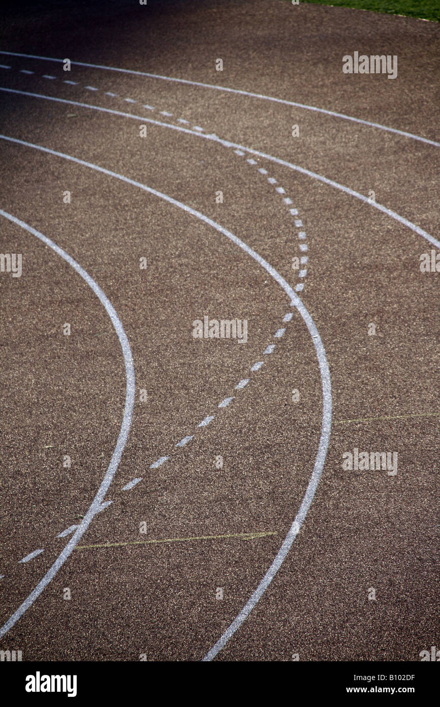 empty athletic race track Stock Photo - Alamy