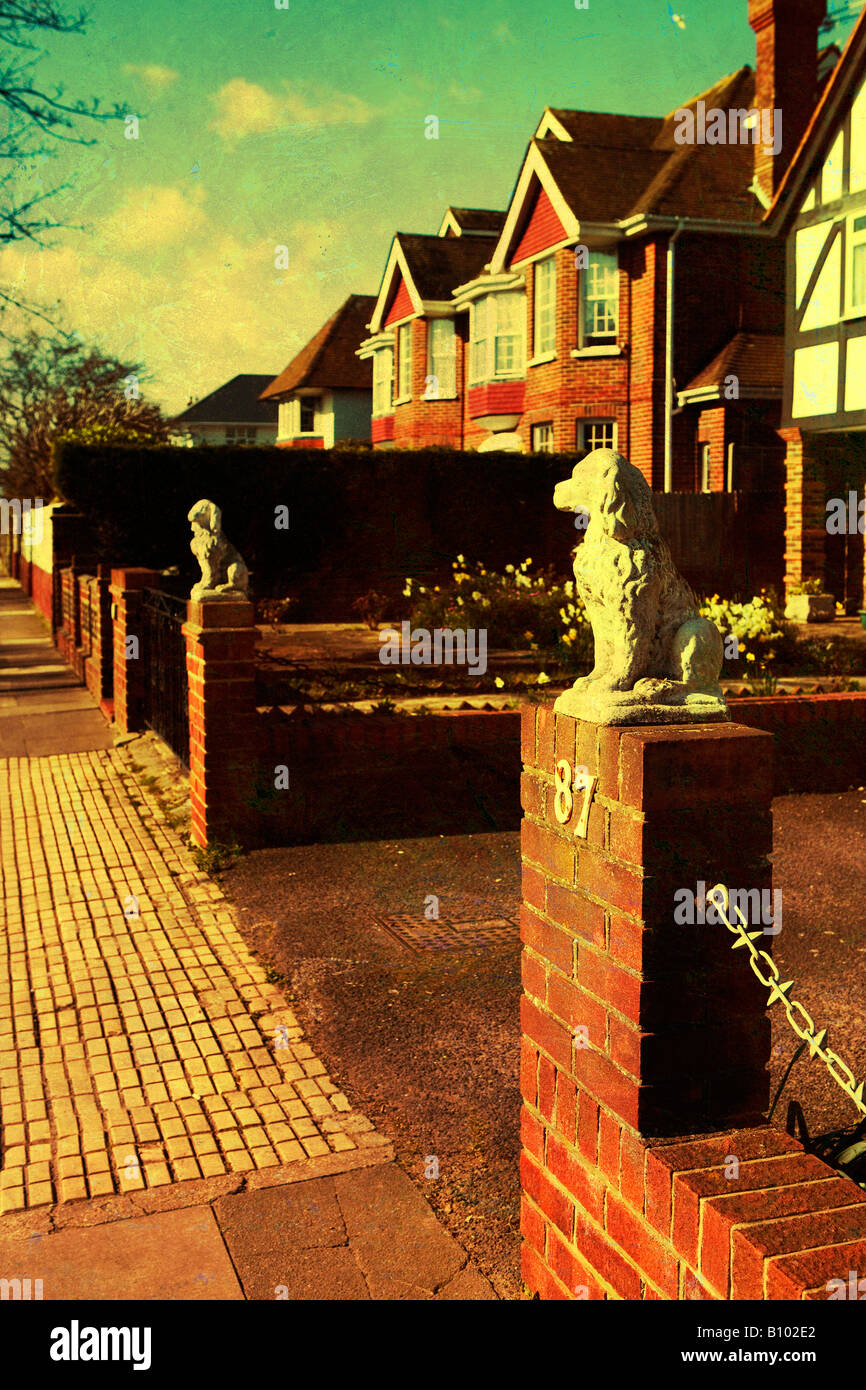Suburban road in England UK Stock Photo - Alamy