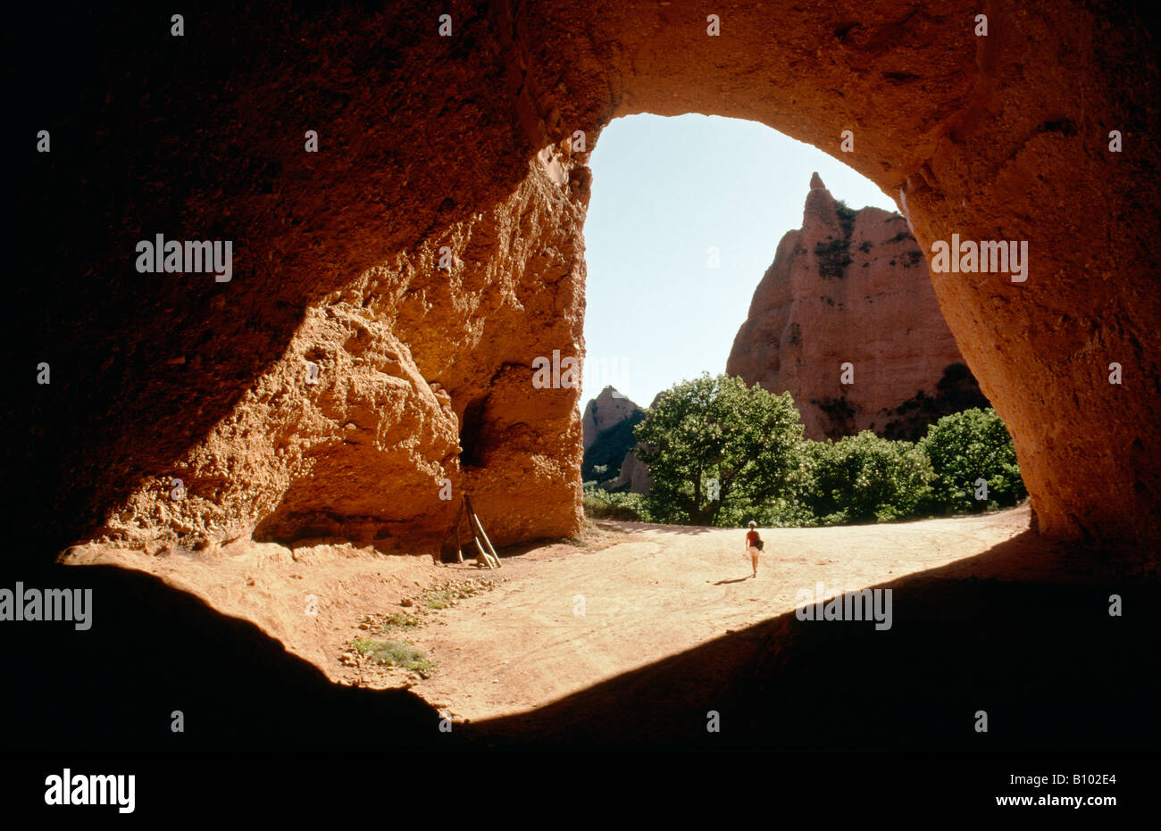The remains of Roman mining for gold at Las Medulas south of Ponferrada ...