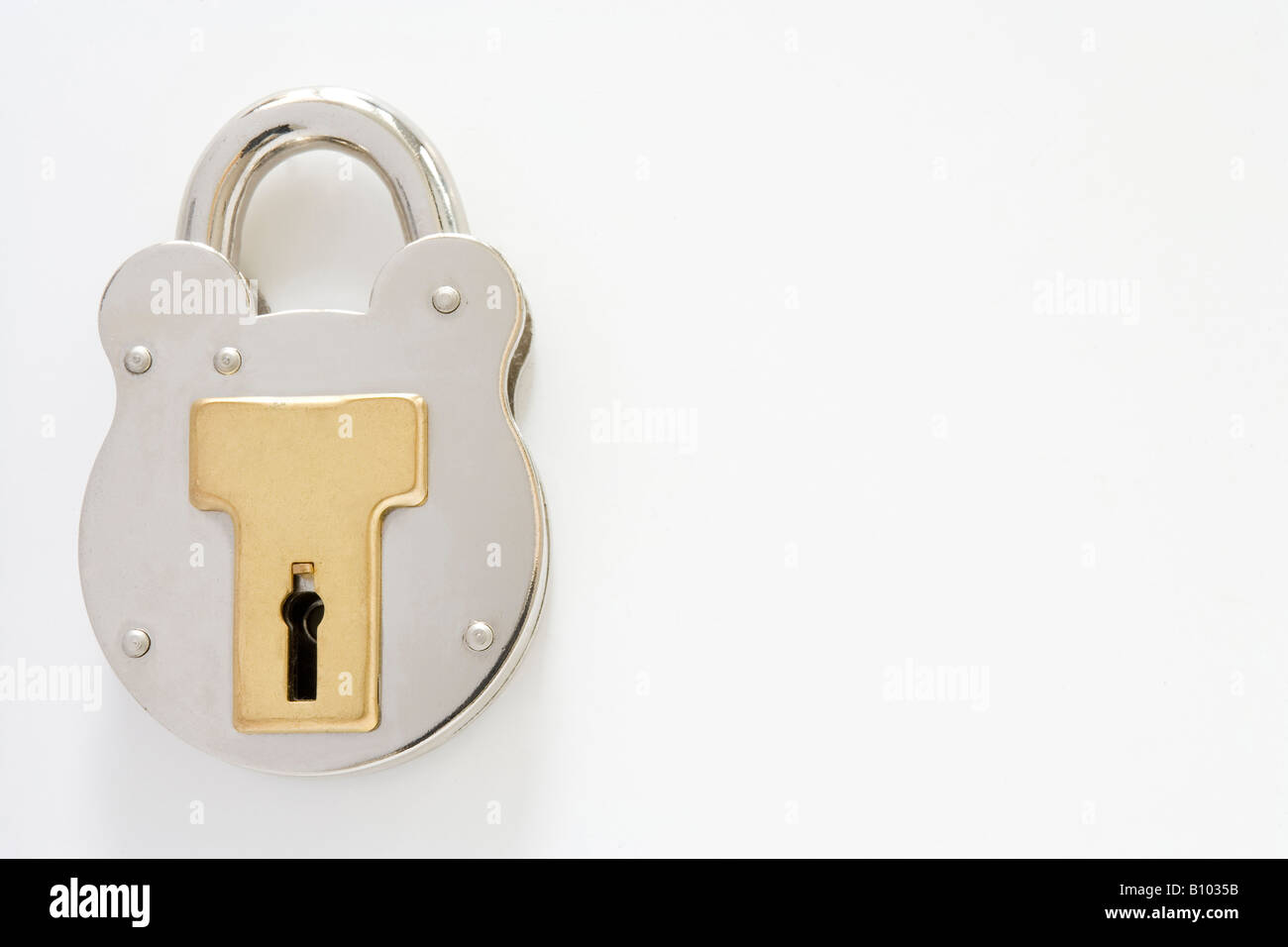 locked padlock with room for copy and clipping path Stock Photo - Alamy