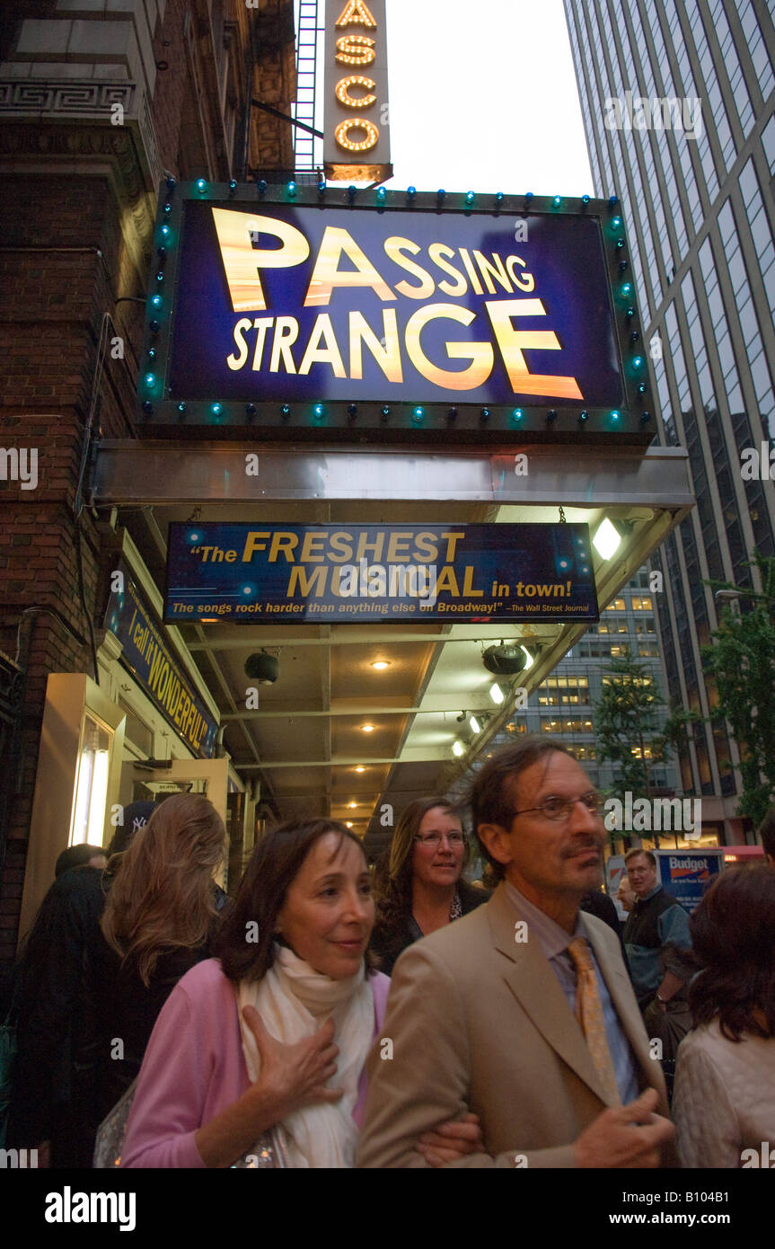 Theater lovers enter the Belasco Theatre to see Passing Strange Stock ...