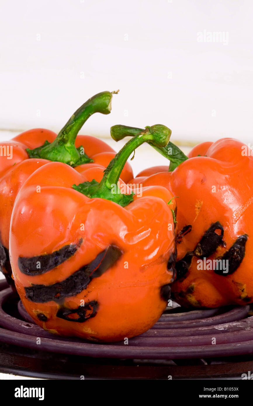 picture of the roasting peppers Stock Photo - Alamy