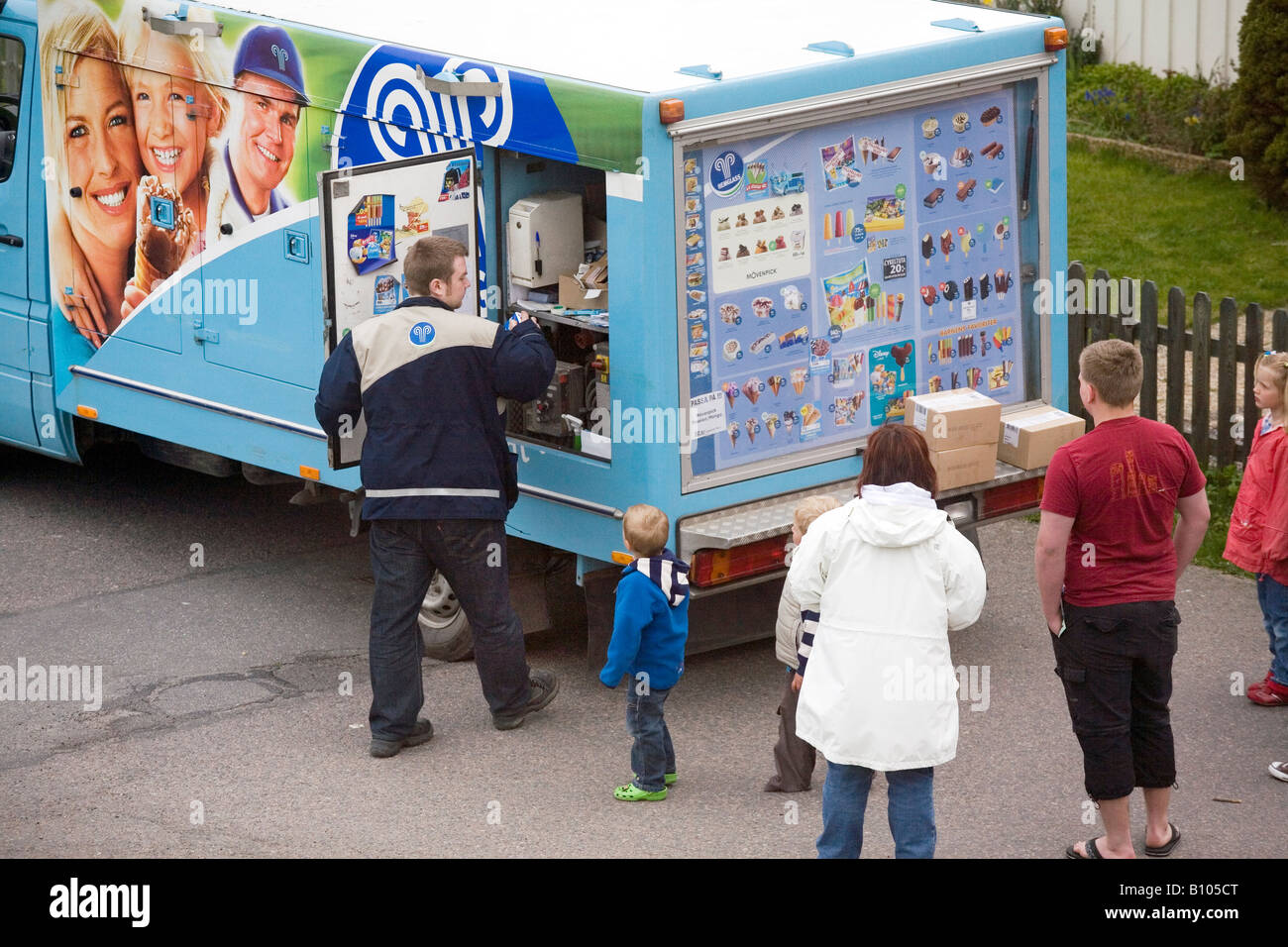 Swedish mobile ice cream vendor Stock Photo - Alamy