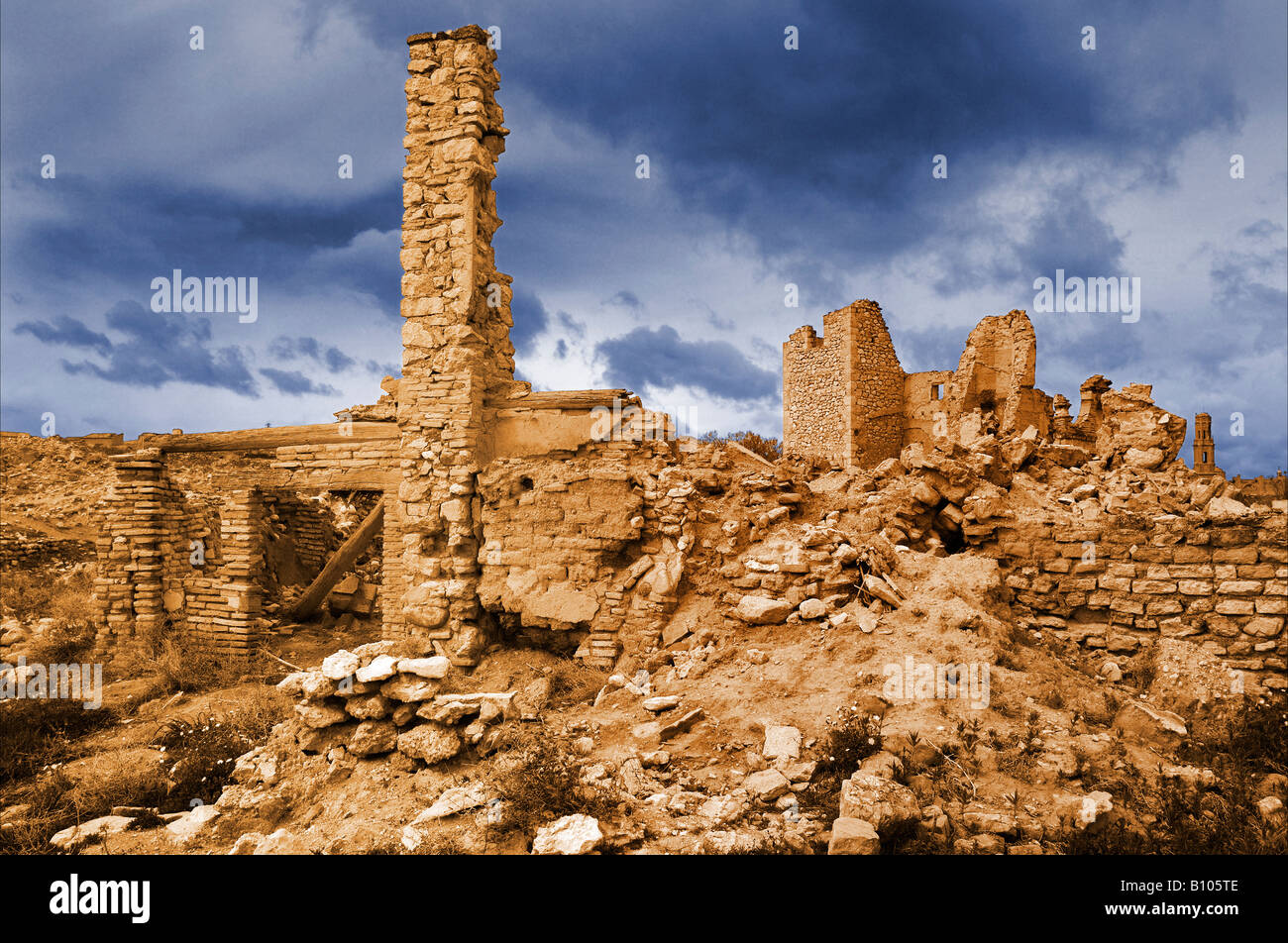 Belchite ruins Spain Civil War Zaragoza Aragon Stock Photo - Alamy