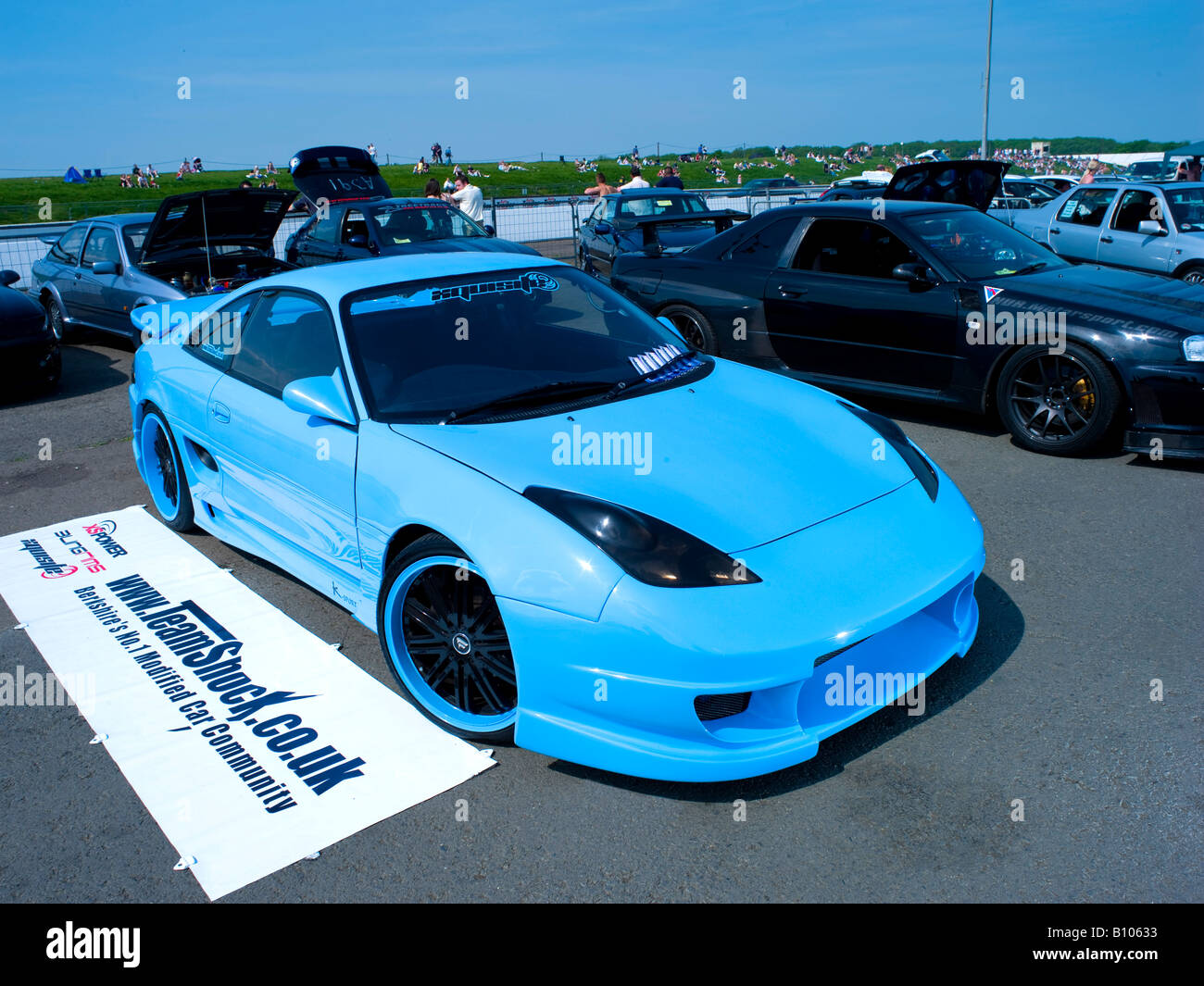 Toyota MR2 Lamborghini blue modifed car auto ICE Stock Photo - Alamy