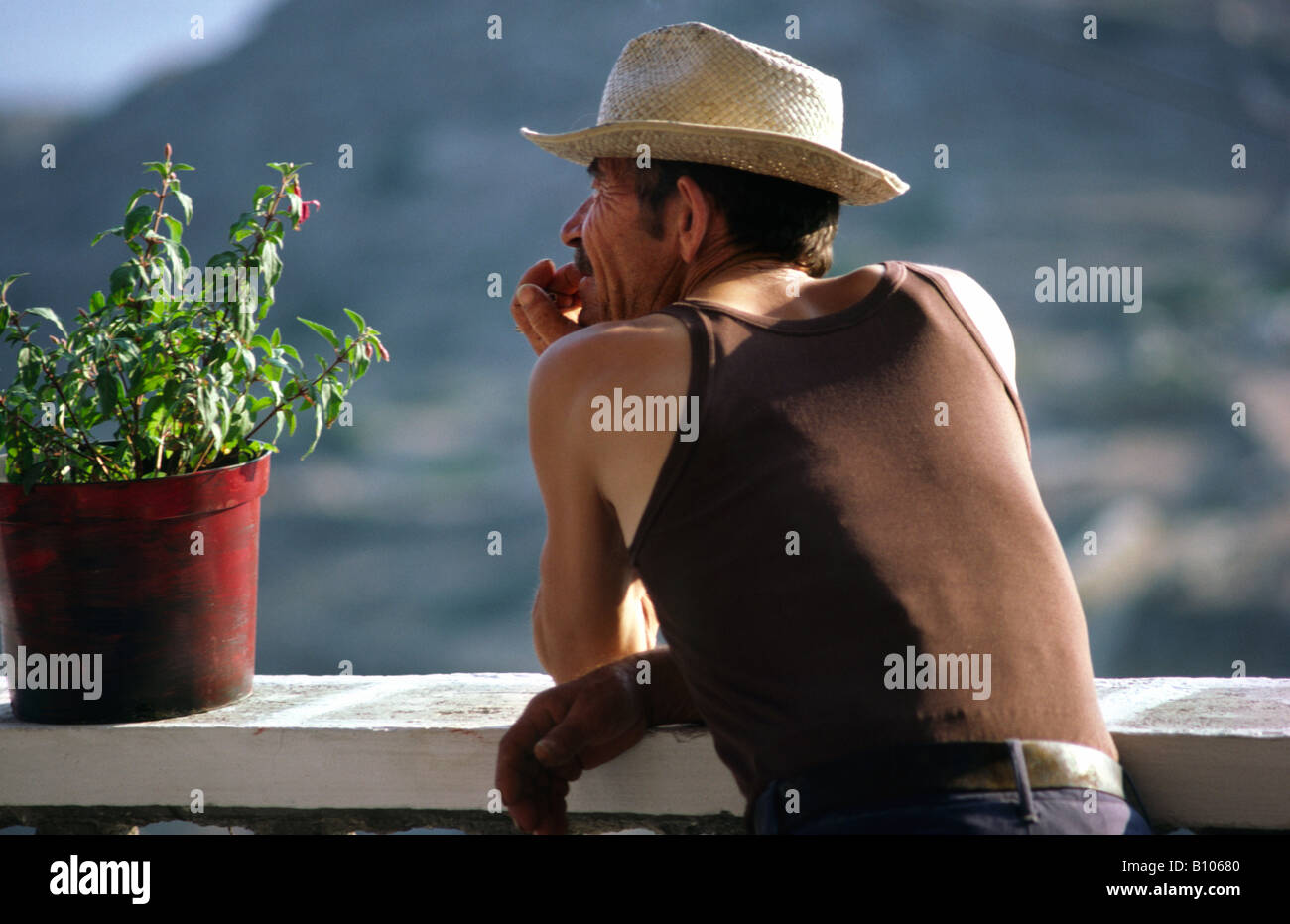 Greek man relaxing outdoor hi-res stock photography and images - Alamy