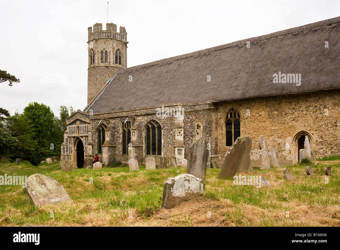 UK England Suffolk Theberton St Peters Church exterior view from ...