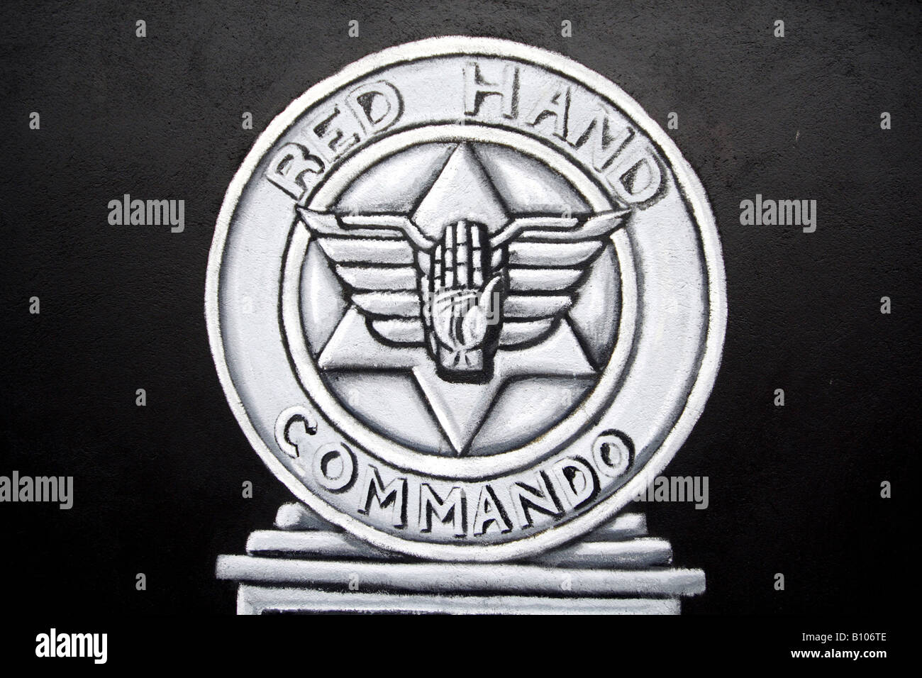 Part of mural painted by protestant loyalists Red Hand Commando in East ...