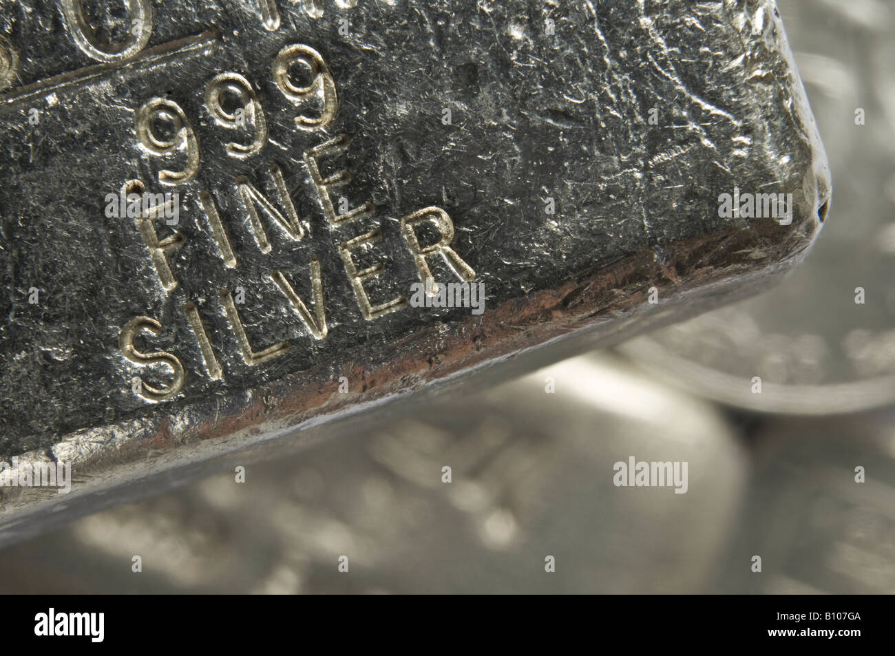 Silver Bullion ingot Stock Photo - Alamy