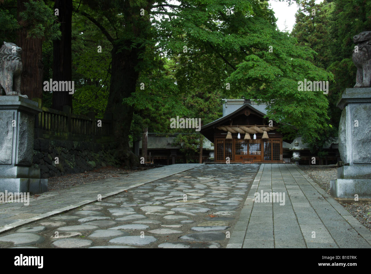 The Spring Shrine or Harumiya of the Suwa Taisha Shrines at Shimosuwa ...