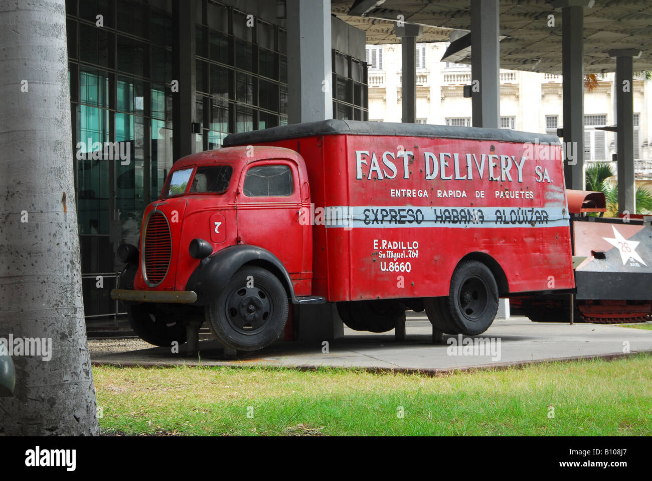 Bullet hole ridden truck on display at the Museum of the Revolution in ...
