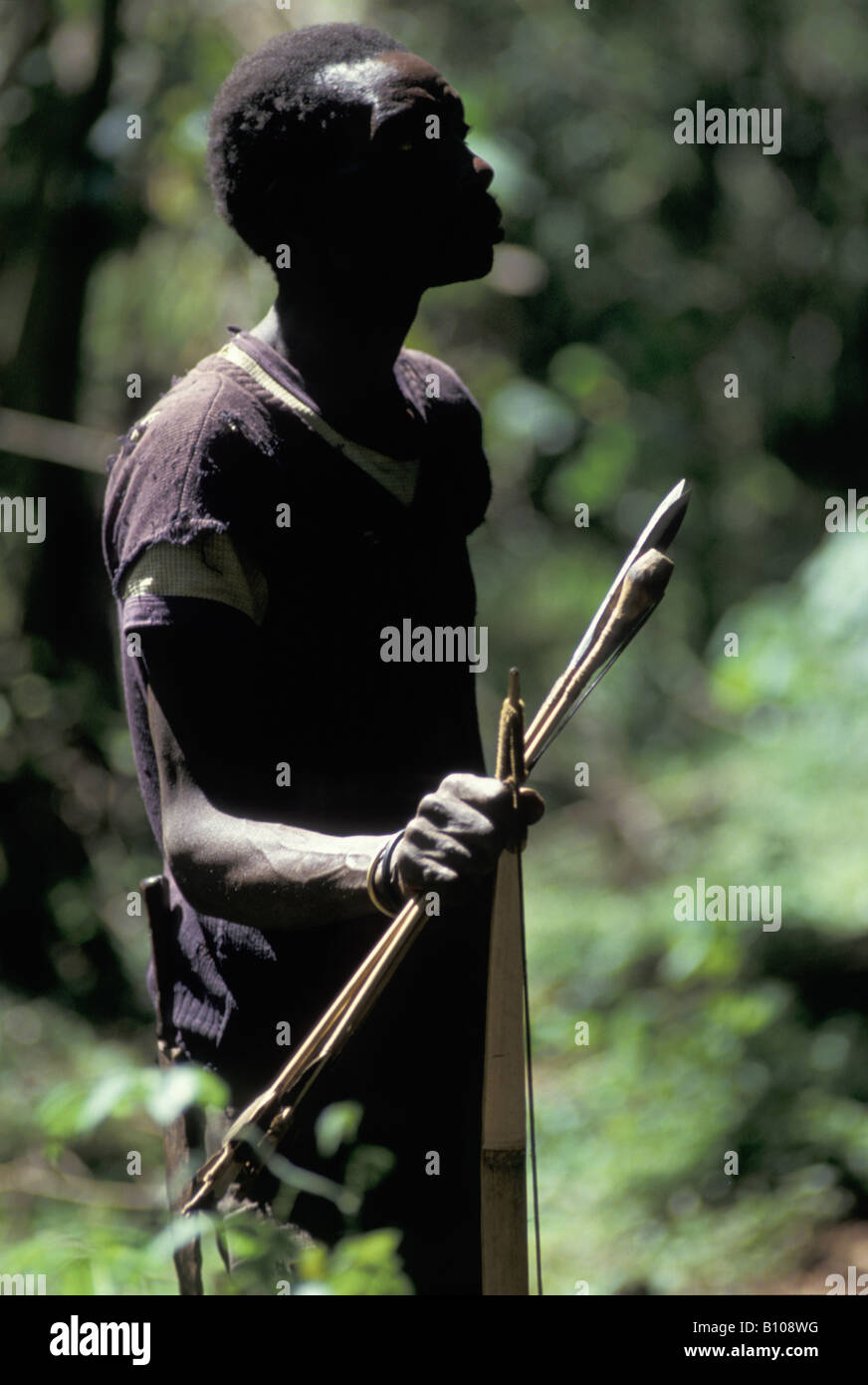 Ogiek hunters in the Mau forest Kenya Stock Photo - Alamy