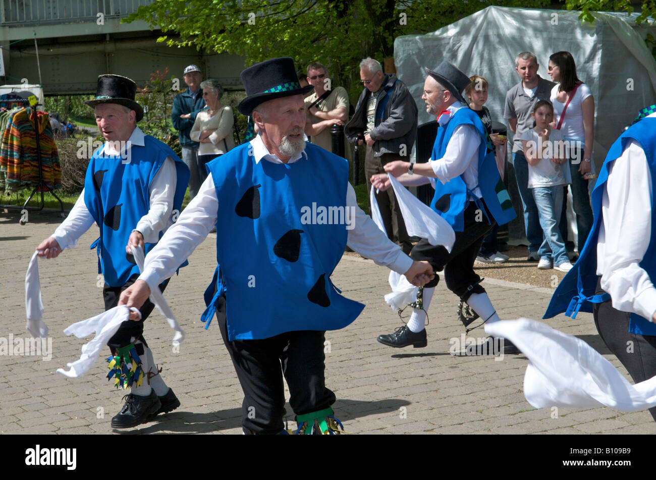 Morris dancing at Riverside folk festival also known as Upton Folk ...