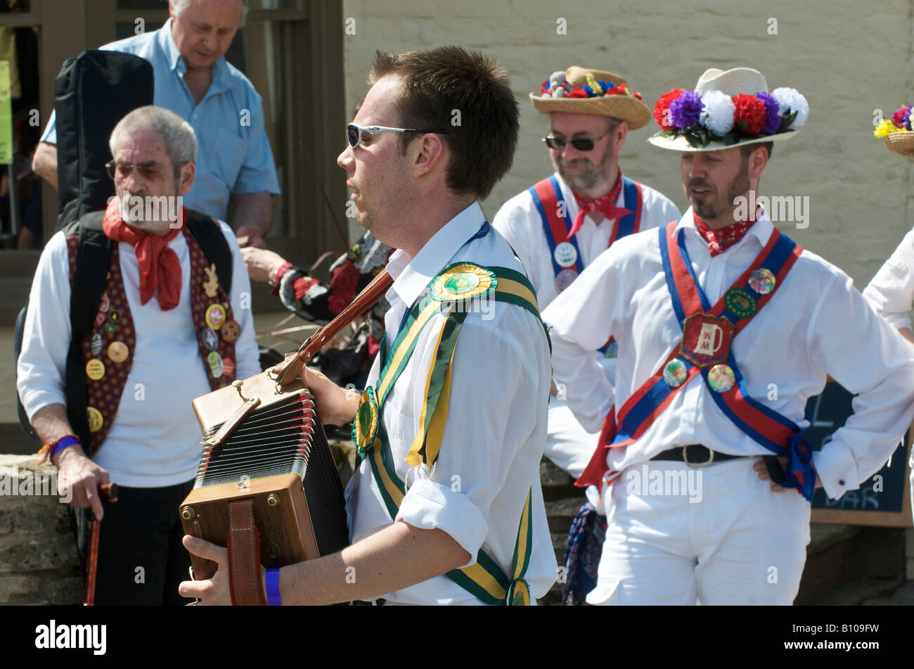 Morris dancing at Riverside folk festival also known as Upton Folk ...