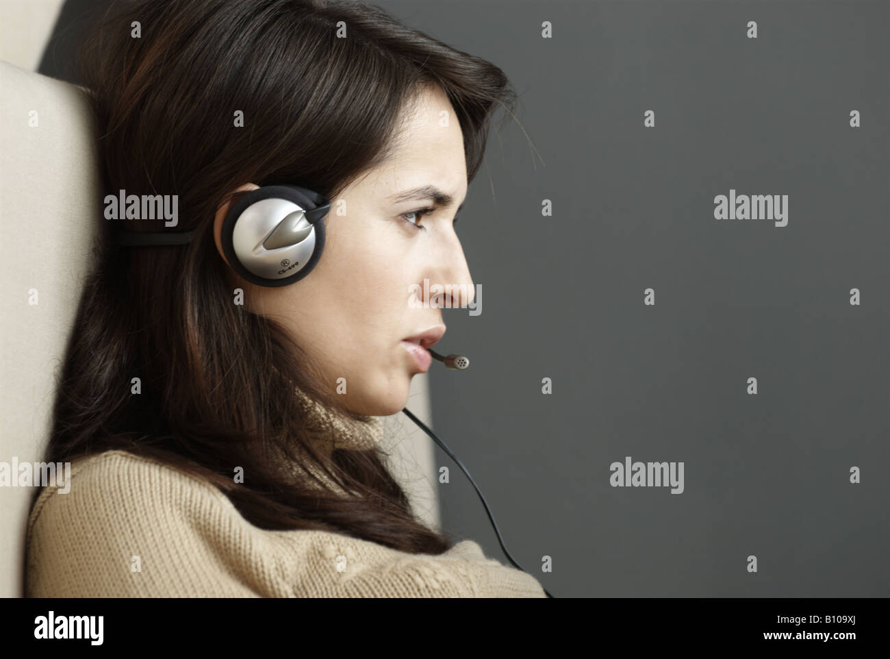 Headset microphones hi-res stock photography and images - Alamy