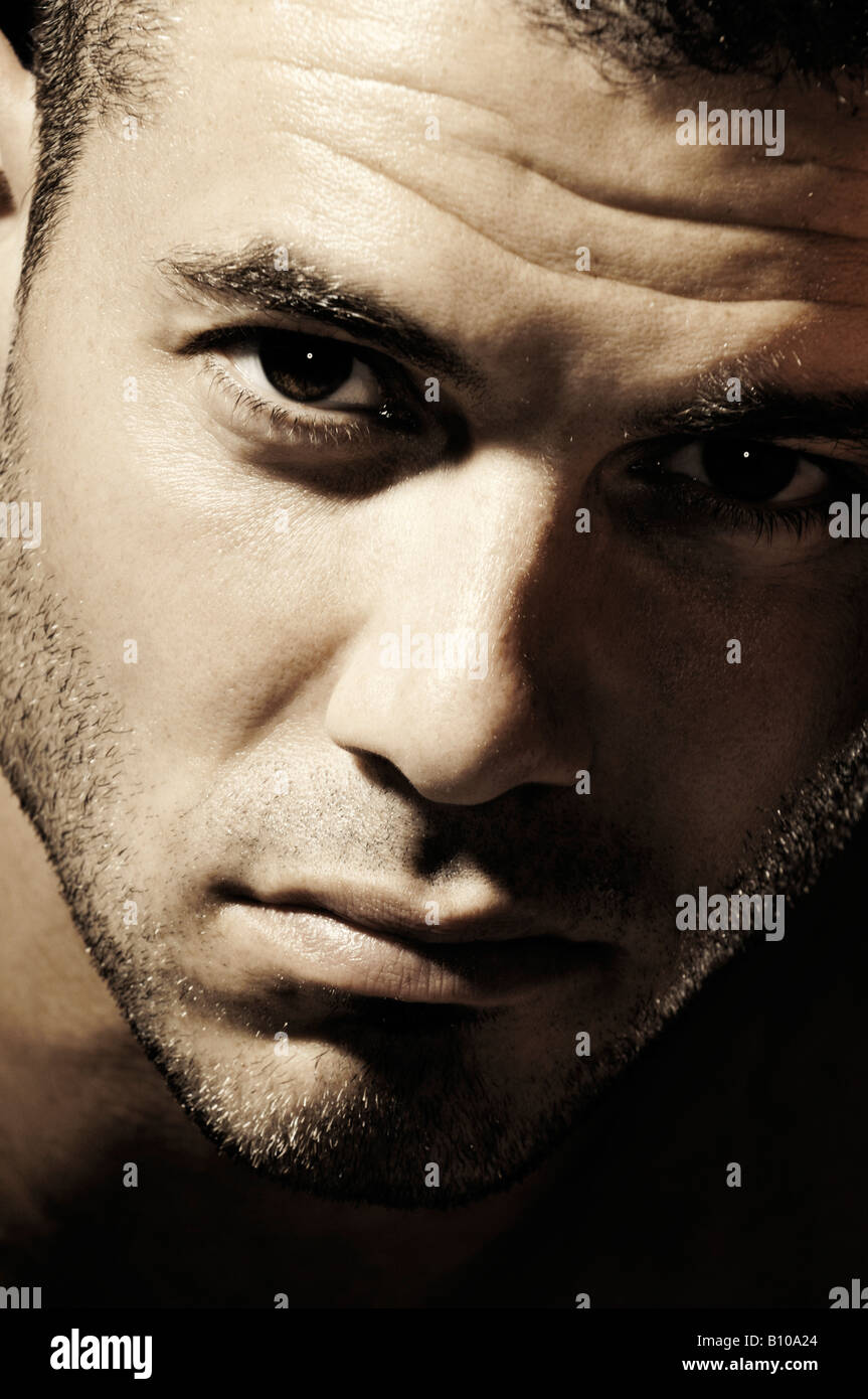 Expressive male portrait Stock Photo - Alamy