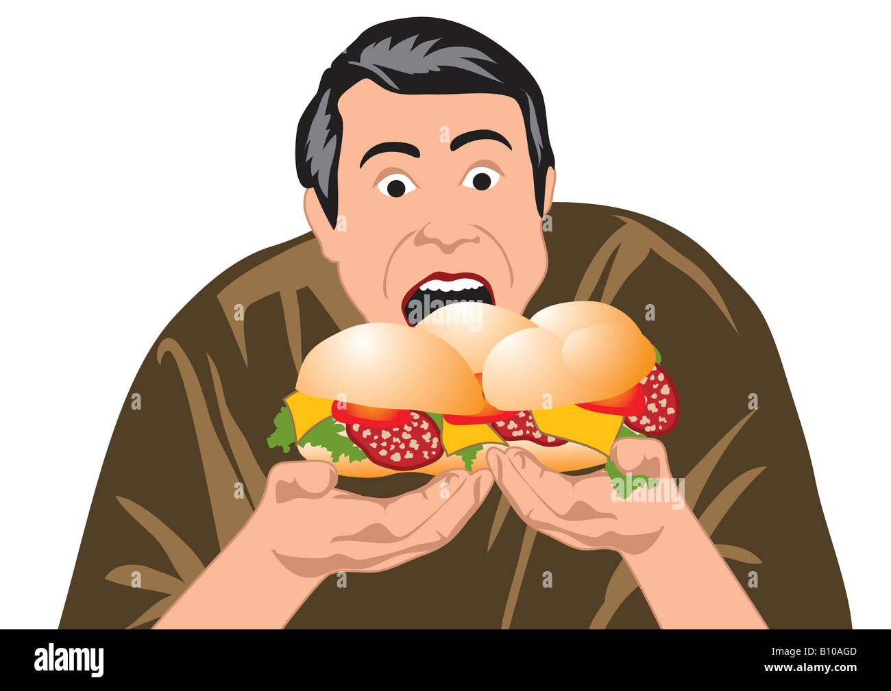 Gorging man hi-res stock photography and images - Alamy