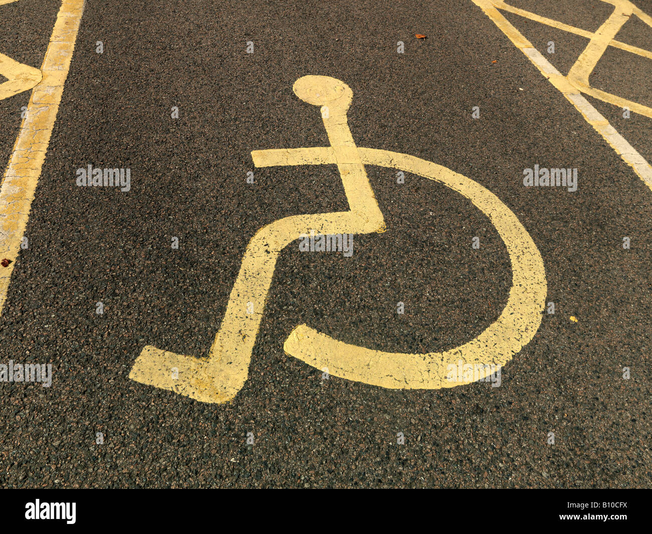 Disabled Parking Bay Stock Photo - Alamy