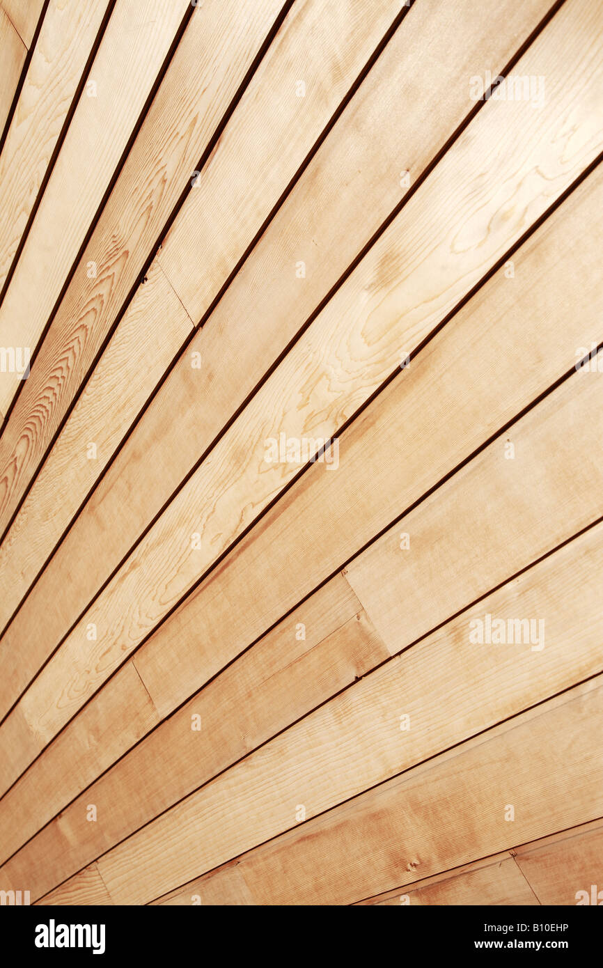 Wooden texture on the exterior of a modern building Stock Photo - Alamy