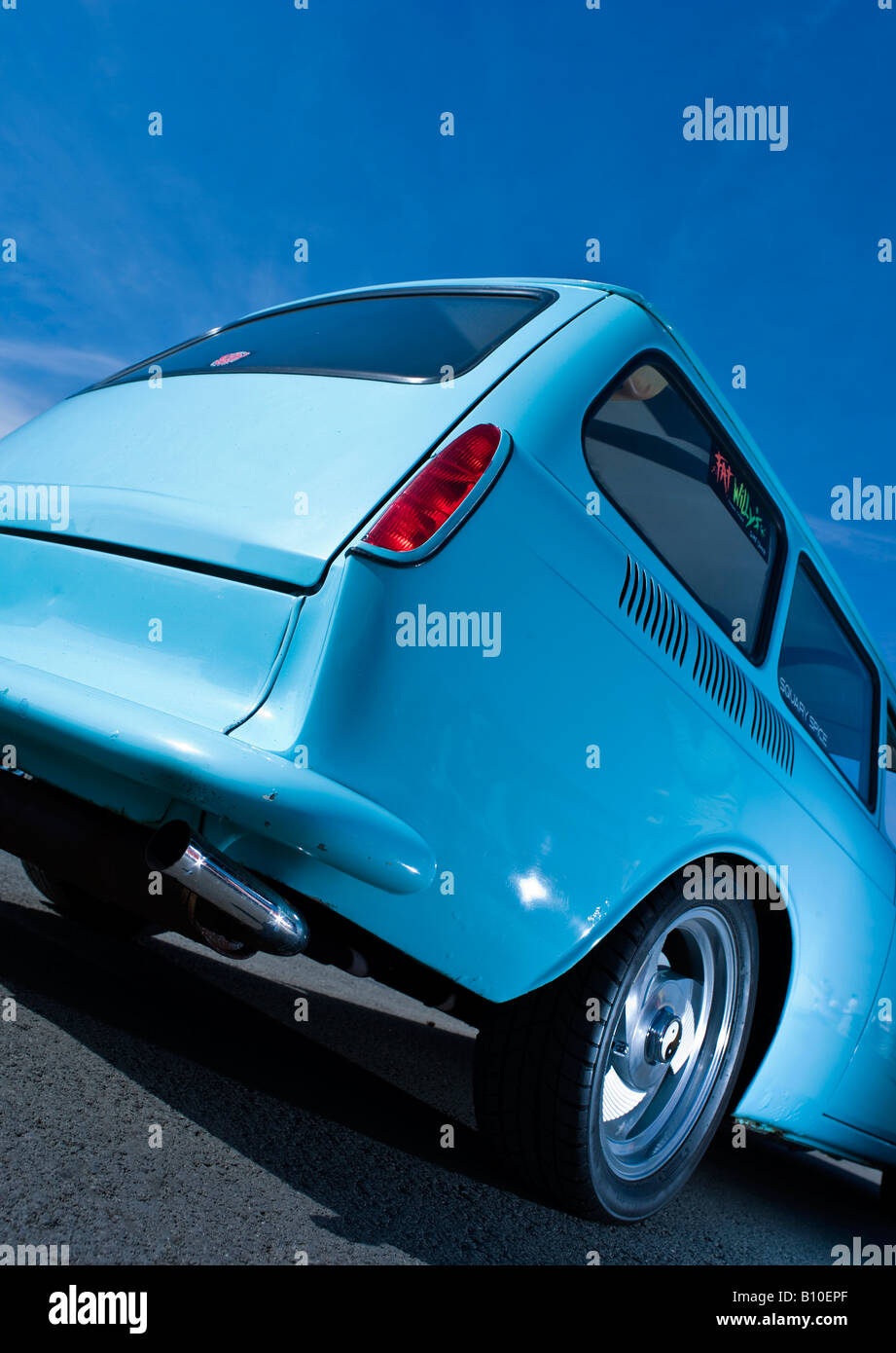 blue vw volkswagen variant bug beetle engine lowered modified pimped ...