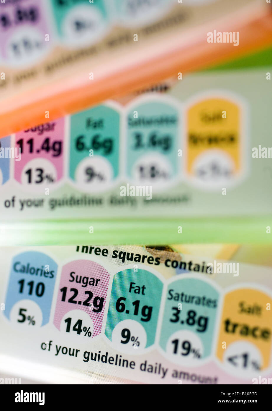 Nutritional label for chocolate bar hi-res stock photography and images ...