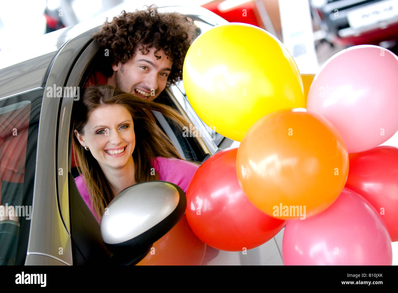 Car full of balloons hi-res stock photography and images - Alamy