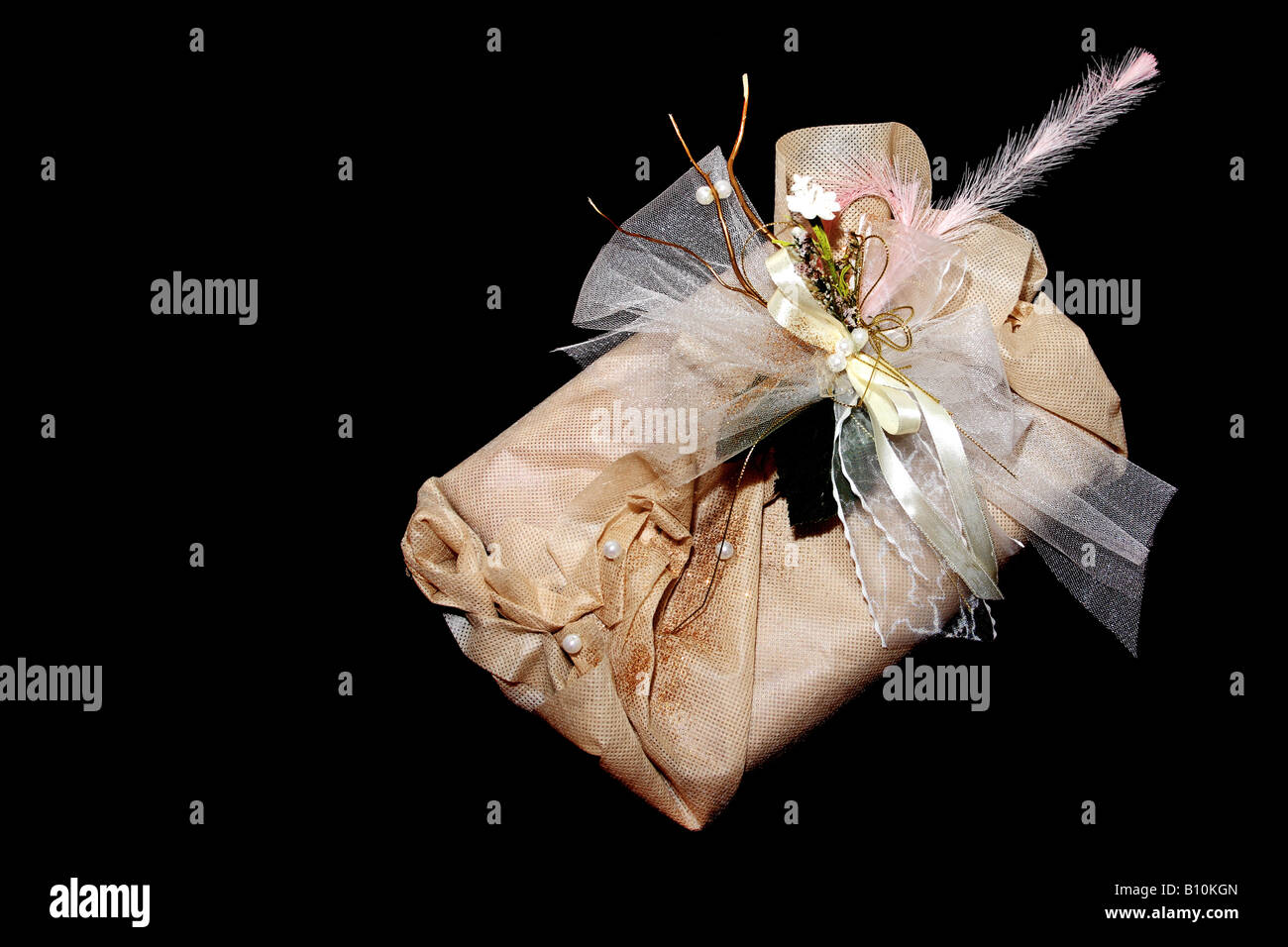 beautiful present isolated od black background Stock Photo - Alamy