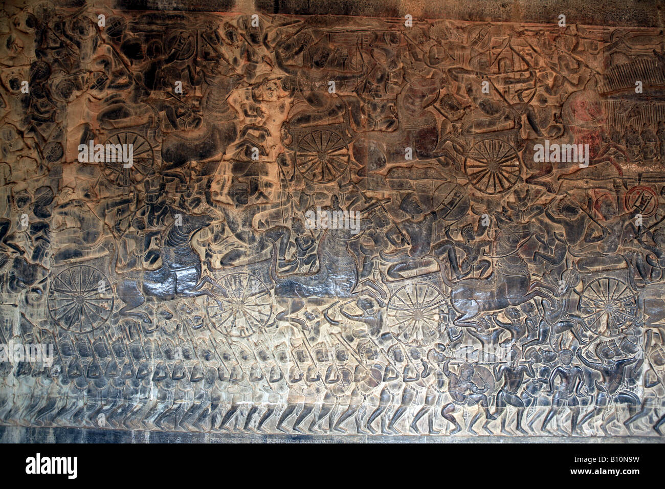 One of 19 photos of the complete frieze of the battle of Lanka in the ...